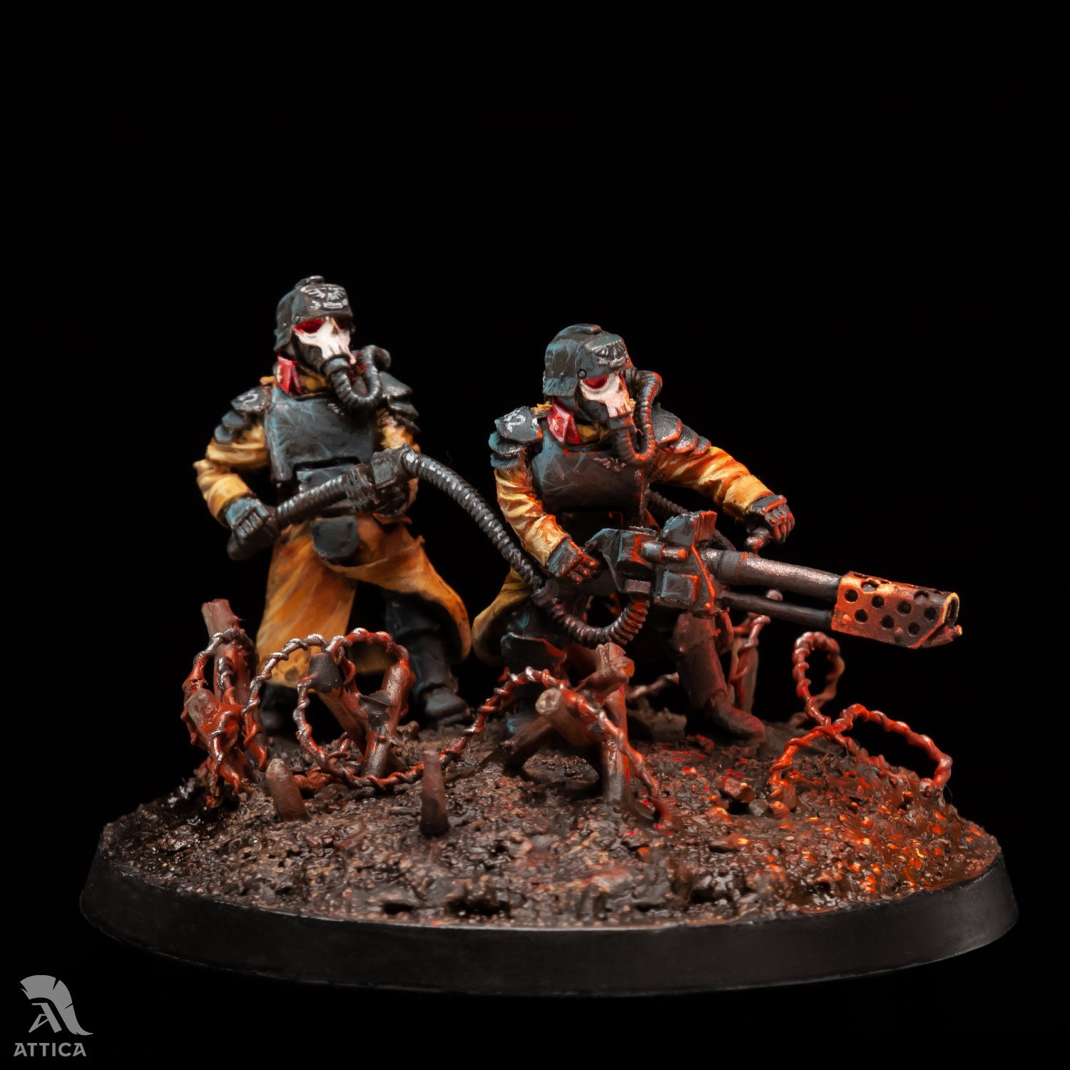 Death Korps of Krieg Grenadier Heavy Flamer Team Painted Figure ...