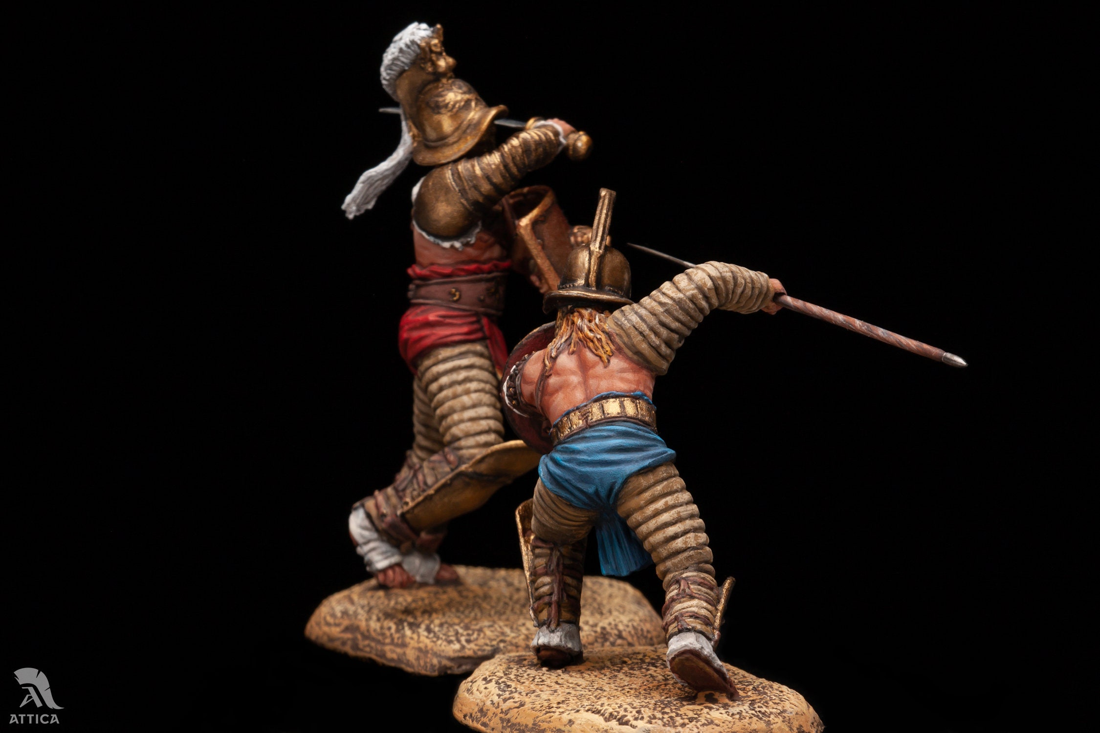 The Battle of Gladiators 1 Painted Tin Toy Soldier Miniature - Etsy