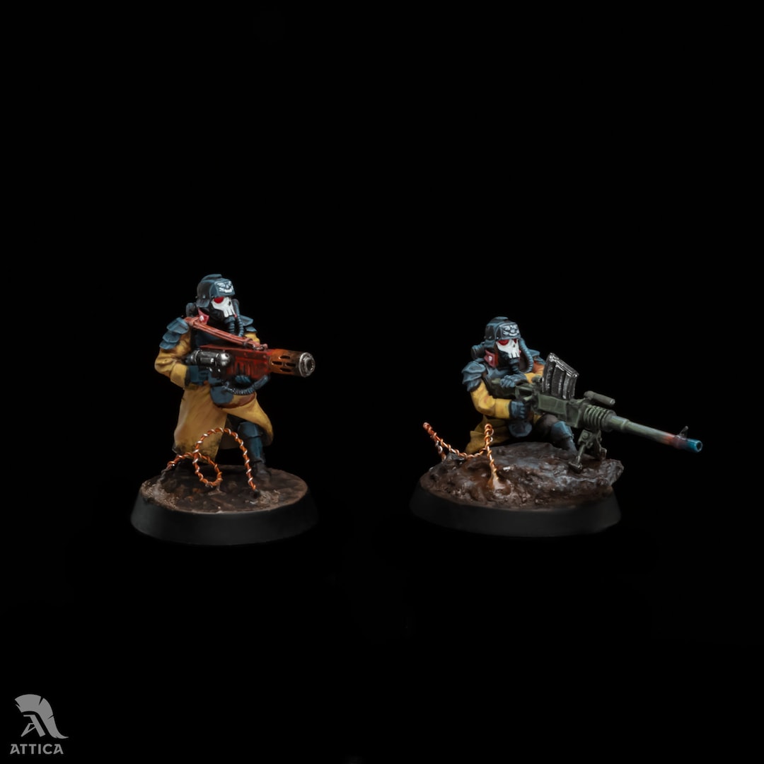 Death Korps of Krieg Grenadiers Heavy Stubber and Meltagun Painted ...
