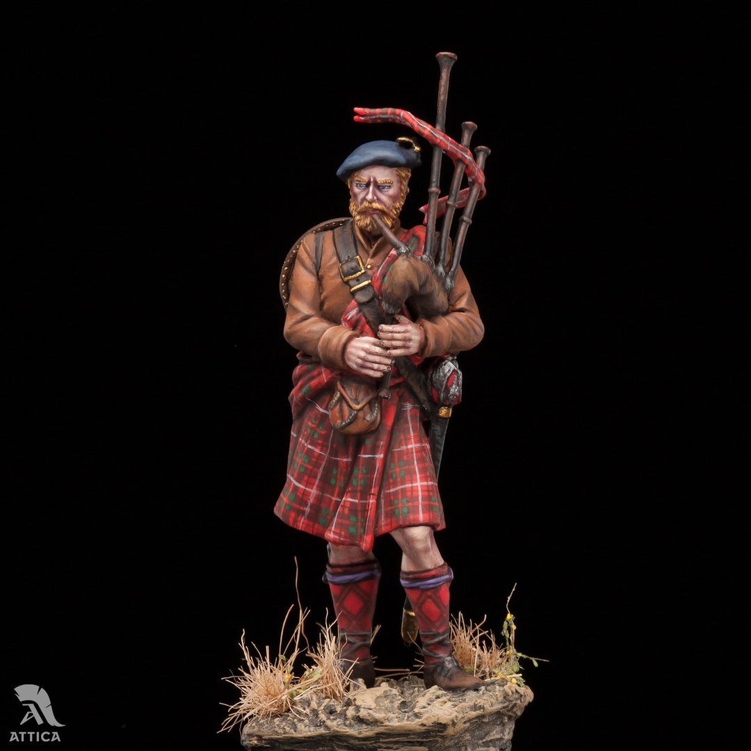 Scottish Piper, 1690, Painted Toy Soldier Miniature 54mm 1:32 Figure ...