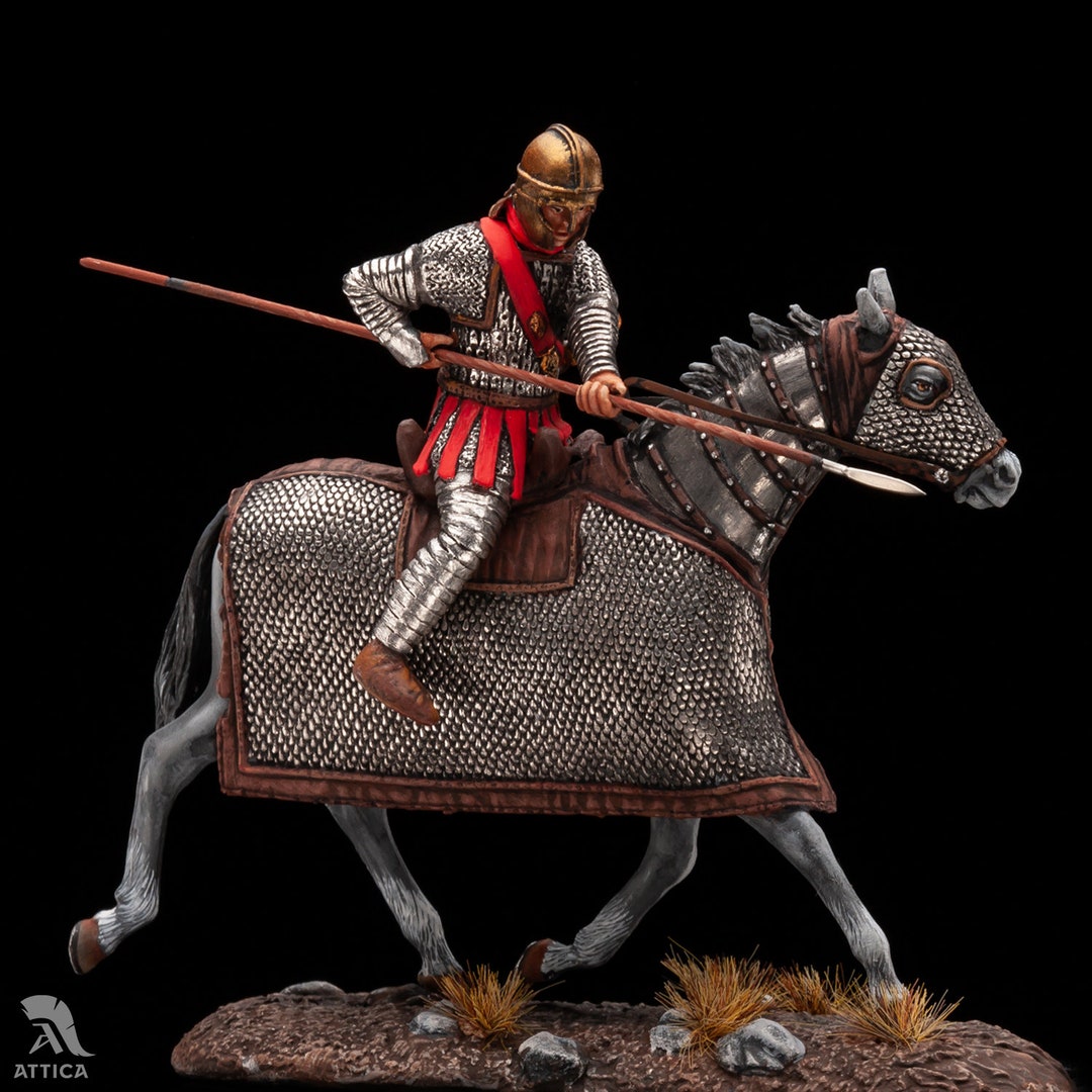 Roman Cataphract at Battle Painted Tin Toy Soldier Miniature 54mm 1:32 ...
