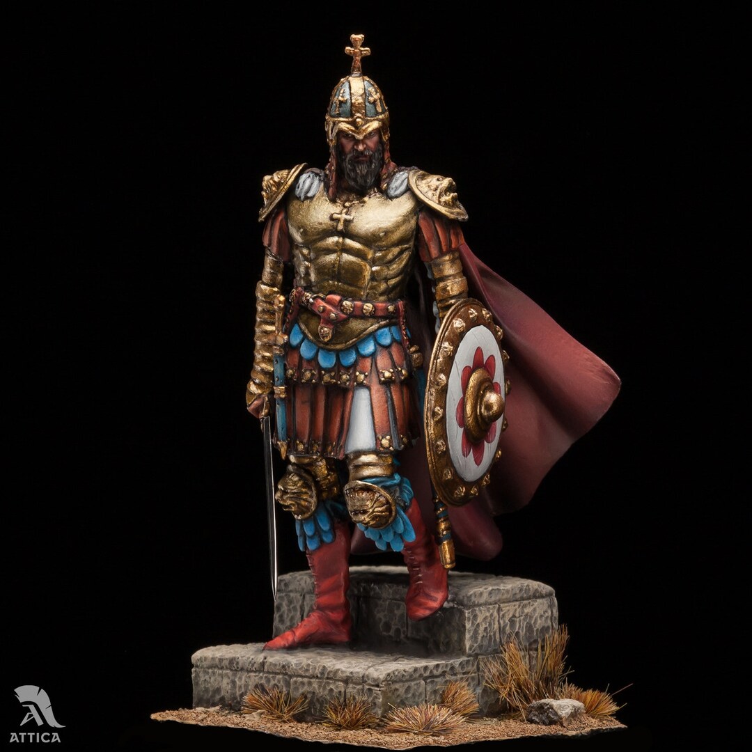 Byzantine Military Leader Painted Toy Soldier Miniature 75mm 1:24 ... Byzantine Military Leader Painted Toy Soldier Miniature 75mm 1:24 ...