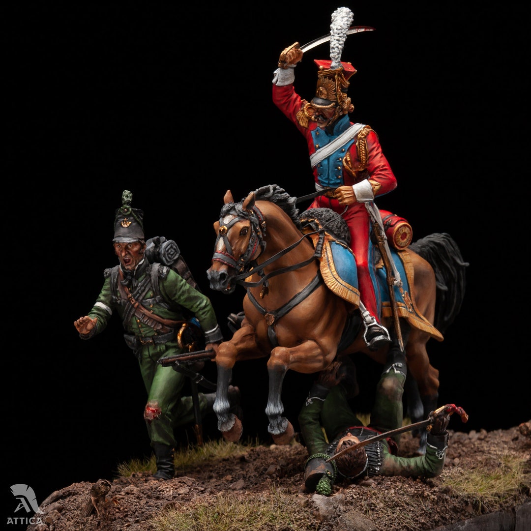 Red Lancer Hunting for Grasshoppers the Battle of Waterloo - Etsy