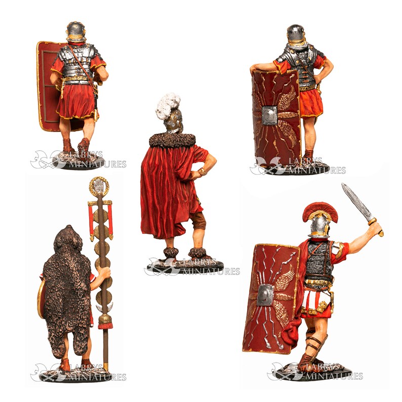 Roman Legio II Augusta Painted Tin Toy Soldier Miniature 54mm Figure ...