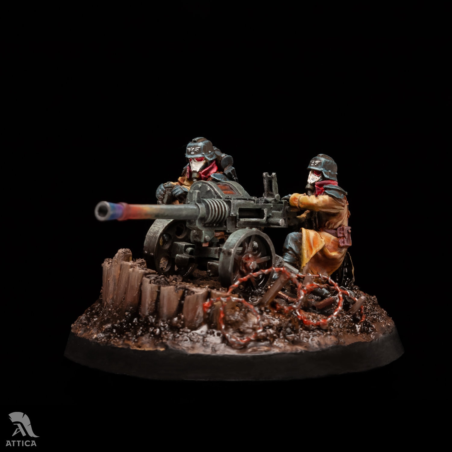 Death Korps of Krieg Autocannon Team Painted Figure Warhammer 40k Art ...