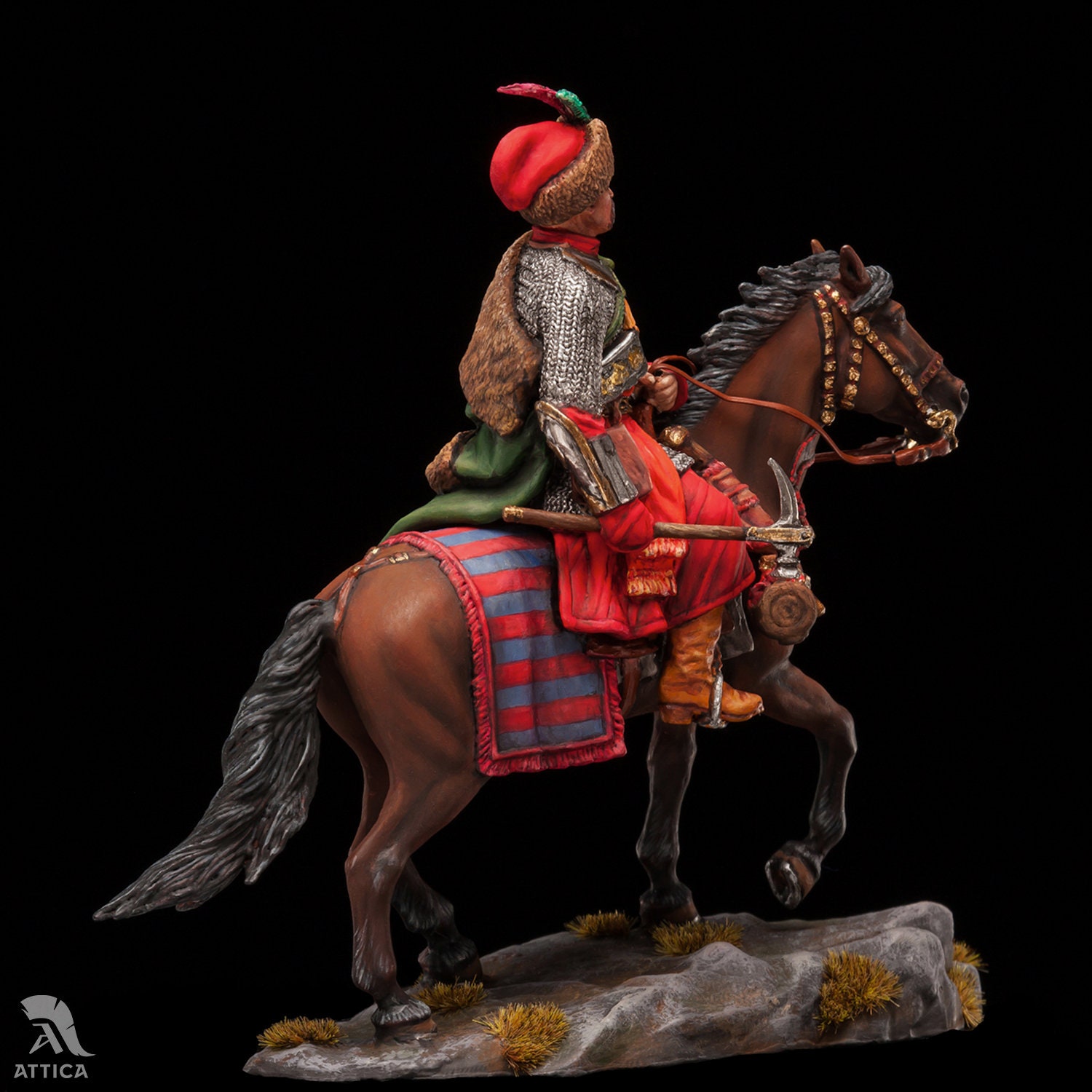 Zaporozhian Cossack Colonel Painted Tin Toy Soldier Miniature 54mm 1:32 ...