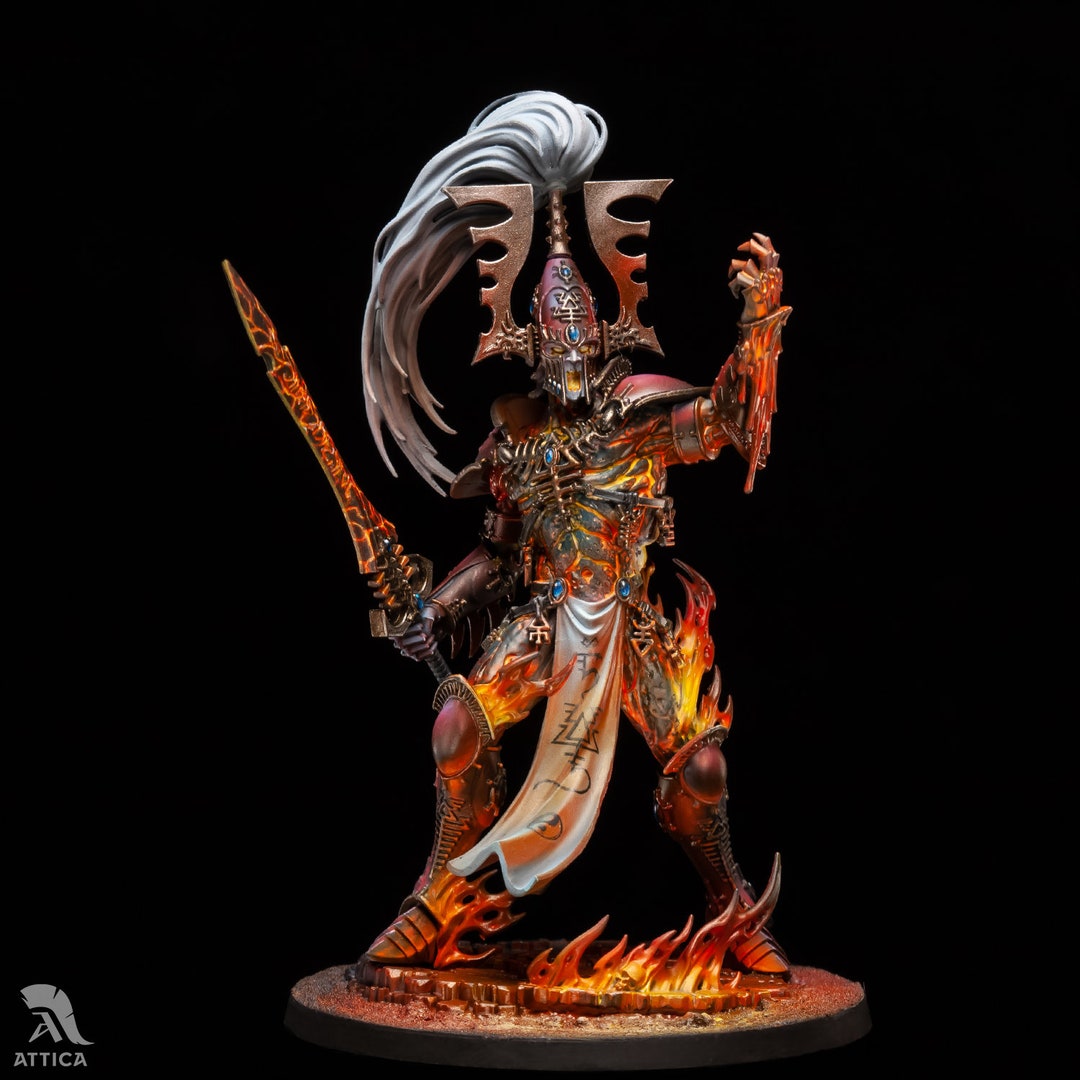 Avatar of Khaine Painted Figure Warhammer 40k Art Level - Etsy