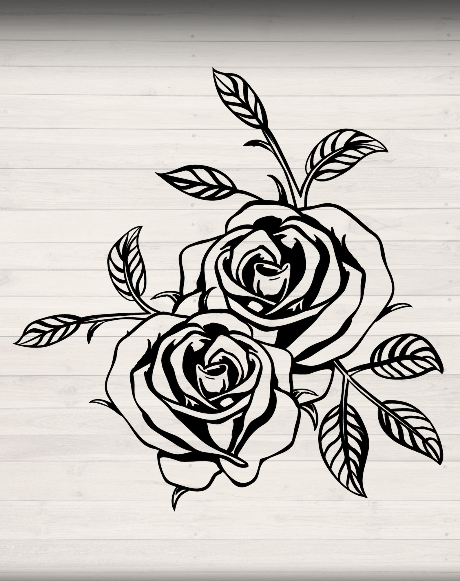 Simple Rose Svg, Digital Download, Rose Outline Svg, Cricut, Flower Svg ...