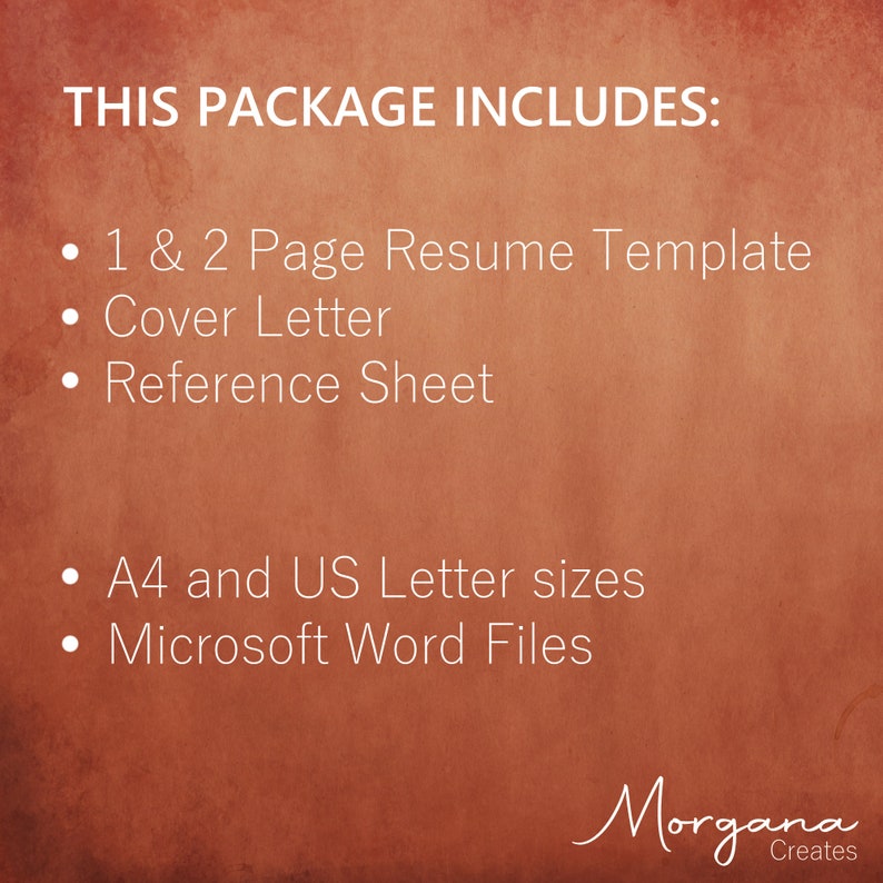 Cute Yello CV Resume Template Clean and Modern Design - Etsy