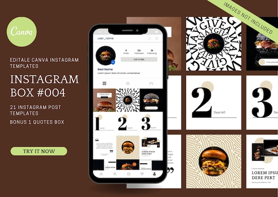 Instagram Templates for Canva Social Media Templates for - Etsy