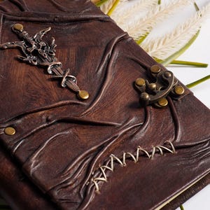 Leather Notebook,sword Notebook,leather Sketchbook,handmade Notebook ...