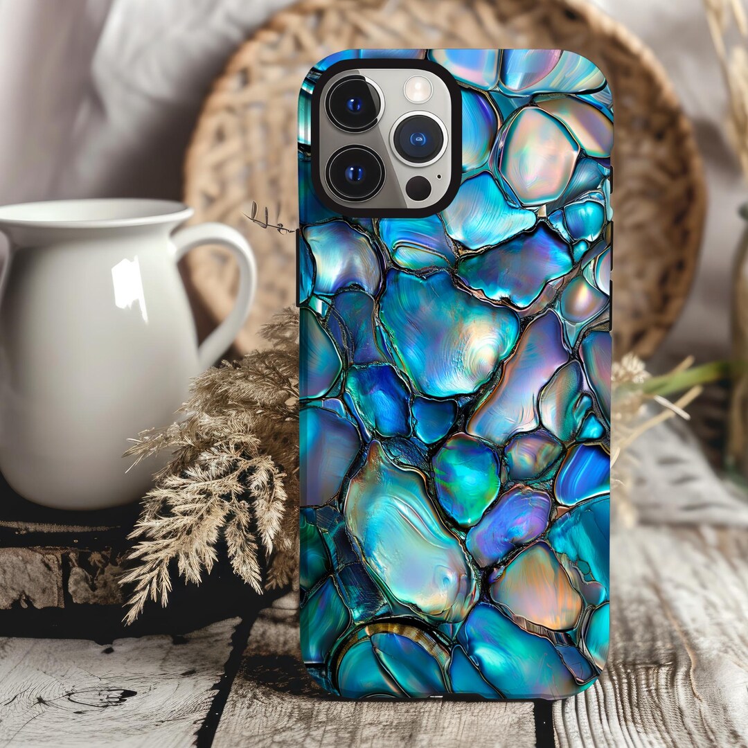 Abalone Shell Design Tough Phone Casing, Paua Shell Pearlescence Cover ...