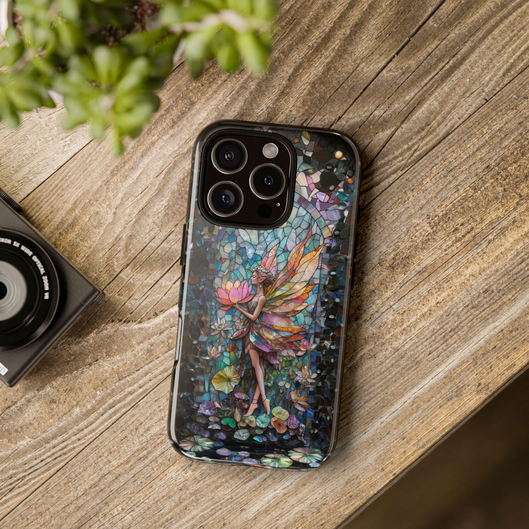 Fairy Stained Glass Aesthetic Pixie Phone Case for iPhone 17 16 15 14 ...