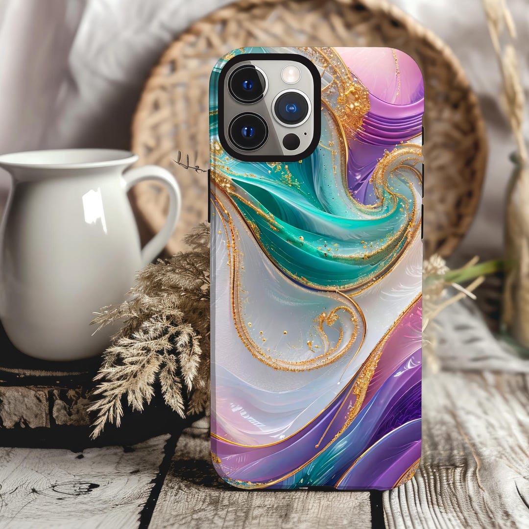 Amethyst Phone Case Marble Agate Phone Case Gold Geode Crystal iPhone ...