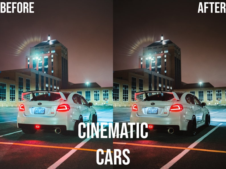 10 CINEMATIC CARS PRESETS Mobile & Desktop Lightroom Automotive Sport ...