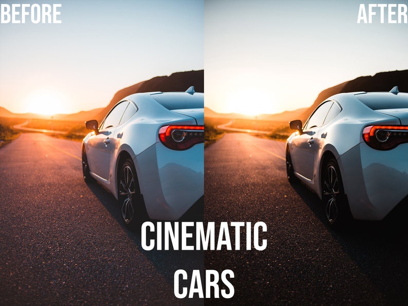 10 CINEMATIC CARS PRESETS Mobile & Desktop Lightroom Automotive Sport ...