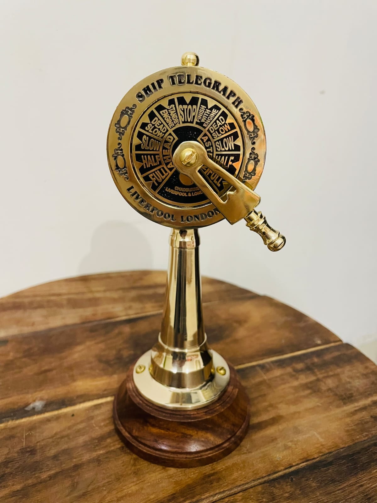 Handmade Brass Ship Telegraph Model for Home Decor, Handmade Brass Ship ...