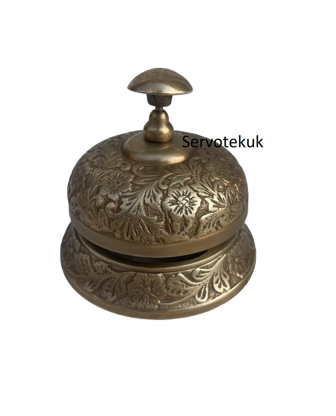 Handcrafted Brass Desk Bell Nautical Golden Brass Handcrafted Elegant ...