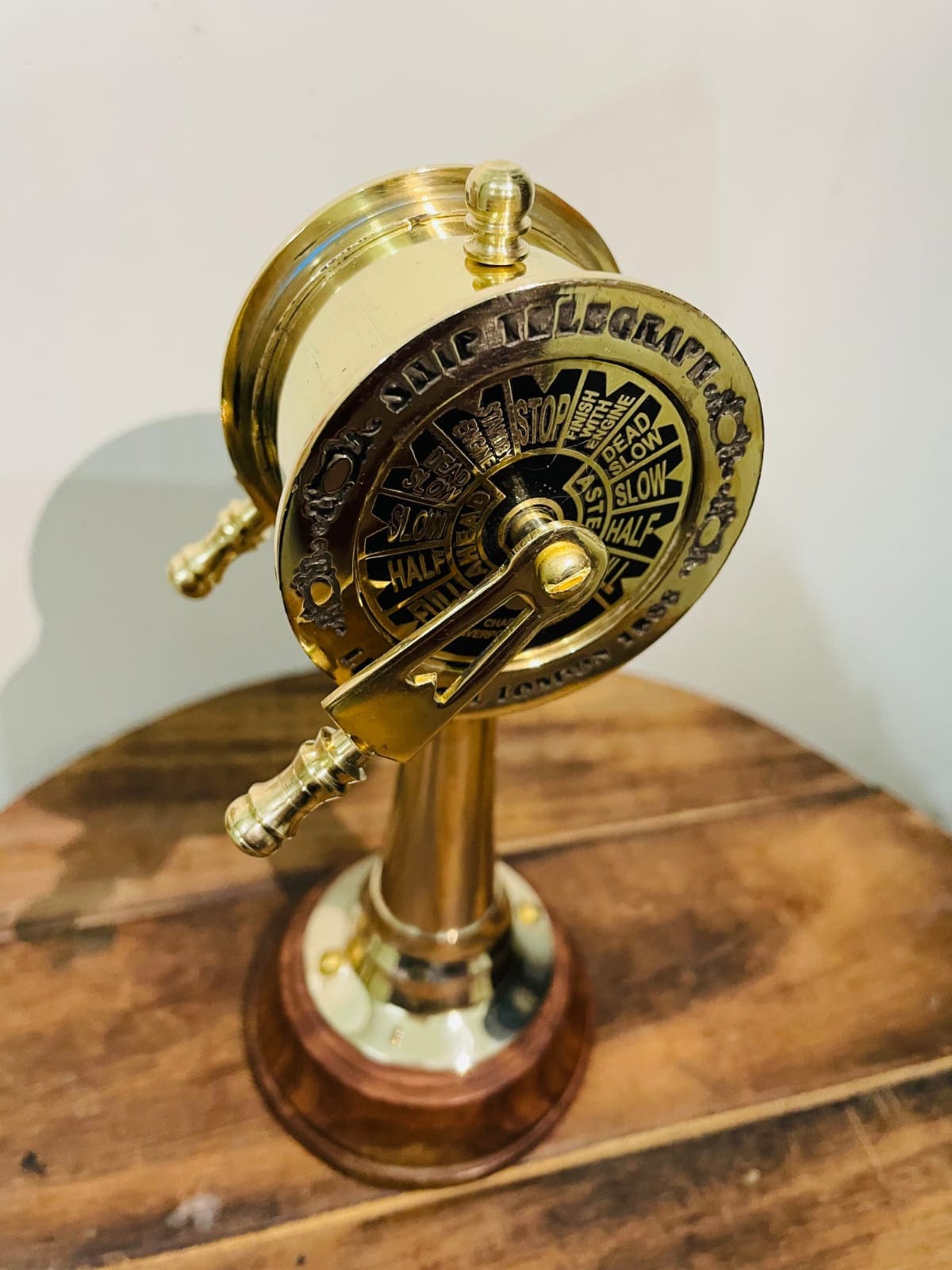 Handmade Brass Ship Telegraph Model for Home Decor, Handmade Brass Ship ...