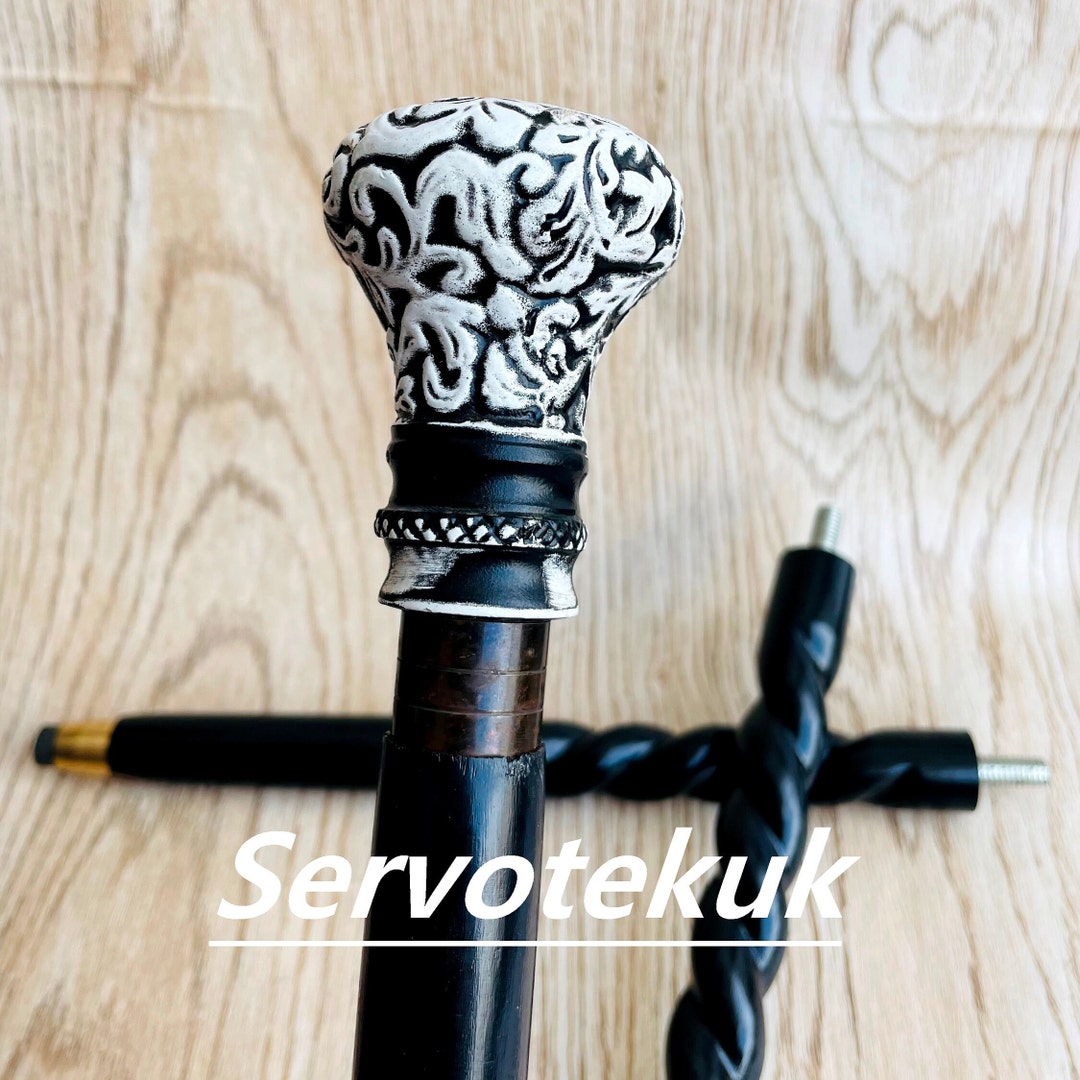 Handcrafted Brass Knob Walking Cane: Victorian Style Collectible - Etsy