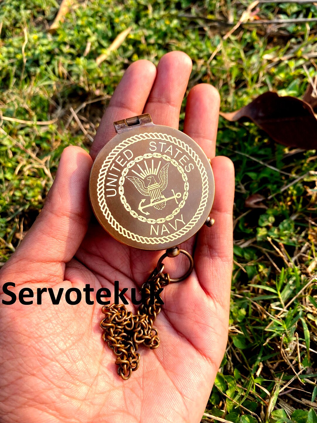 Sundial Compass, Personalized Engraevd Antique Brass & Copper Sundial ...
