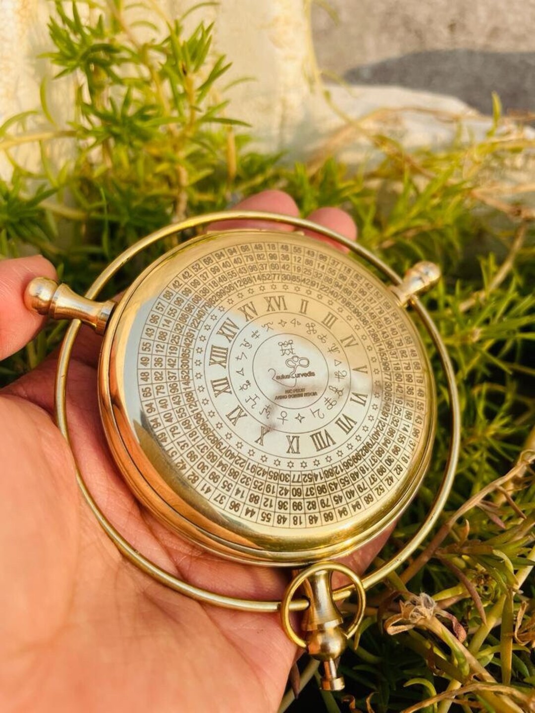 Golden Push Button Compass: Hiking, Military, Home Decor - Etsy