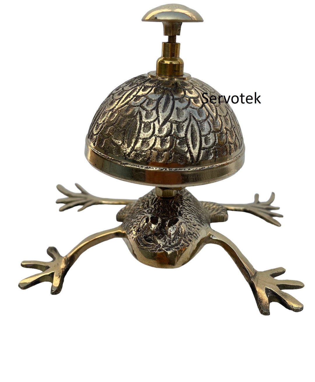 Brass Polish Table Desk Bell\ Frog Bell Collectible Gift \table ...