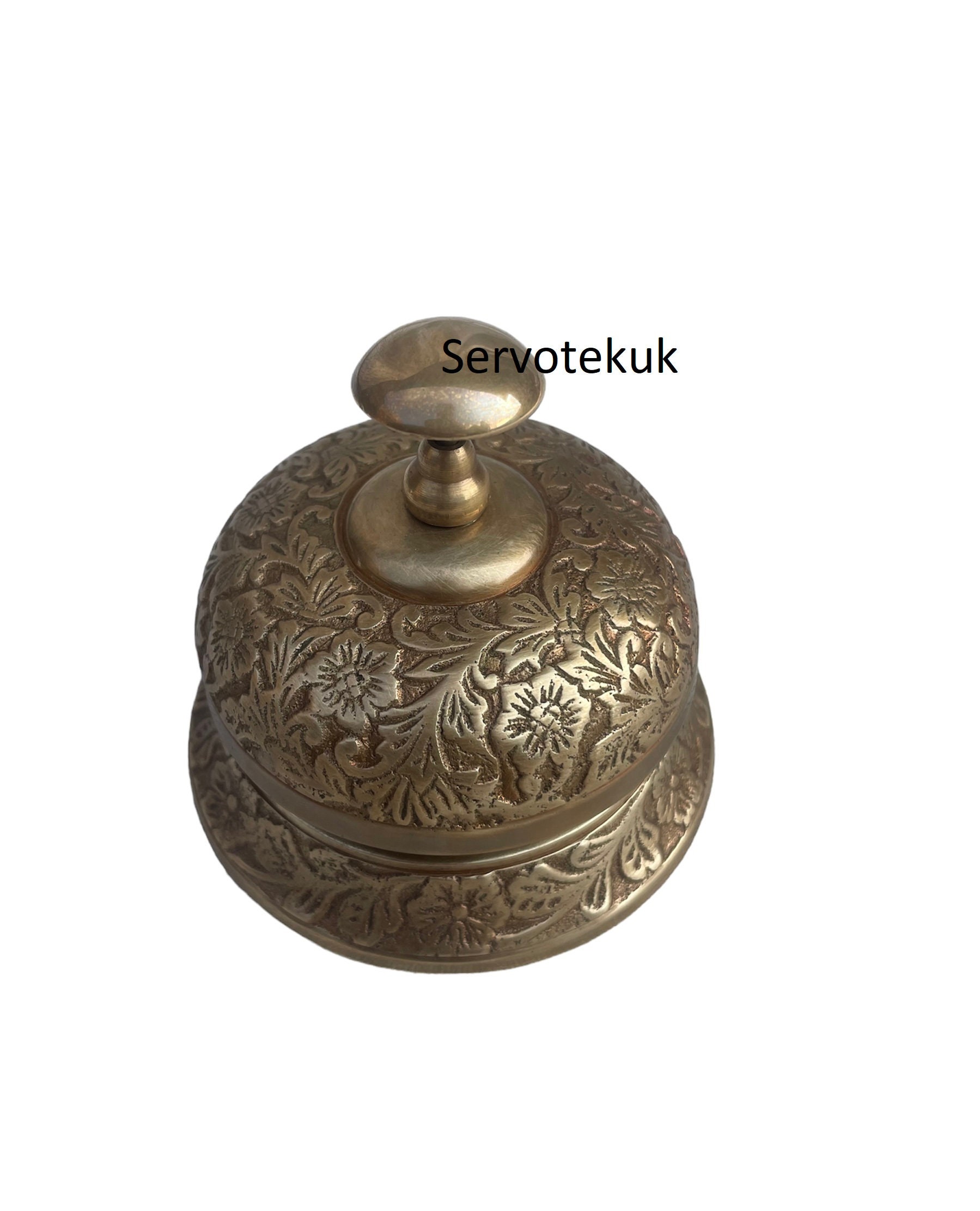 Handcrafted Brass Desk Bell Nautical Golden Brass Handcrafted Elegant ...