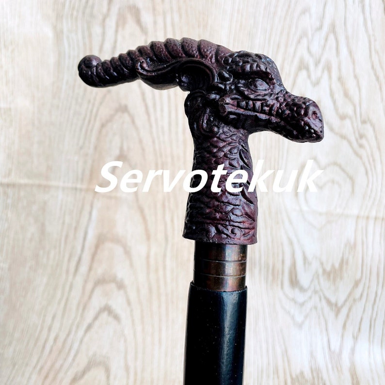 Unisex Victorian Dragon Walking Stick: Handcrafted and Unique Accessory ...