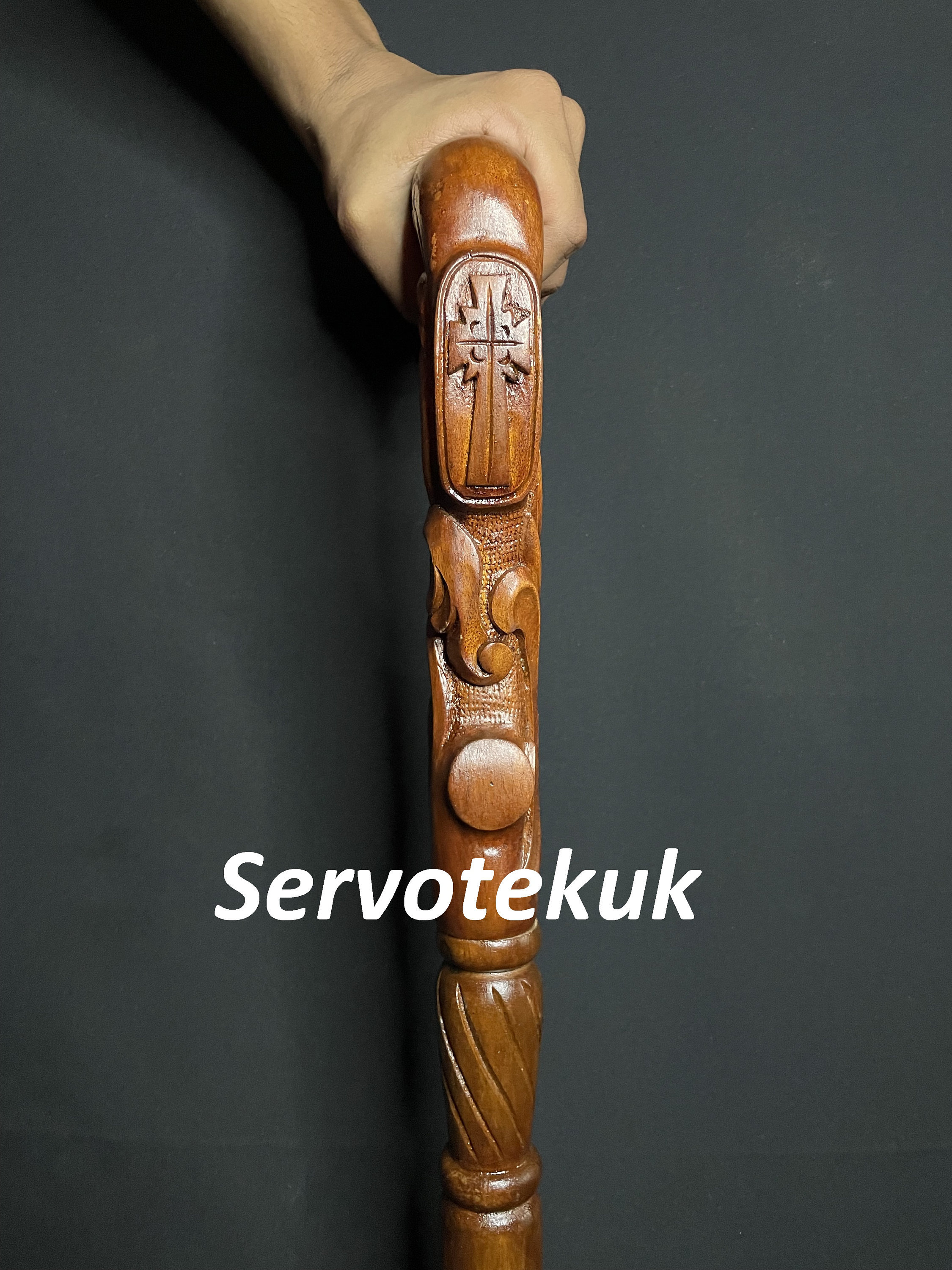 Christian Cross Wooden Walking Stick: Handcrafted Foldable Cane - Etsy