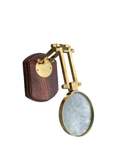 Unique Brass and Wood Magnifying Glass Collectible Magnifying - Etsy