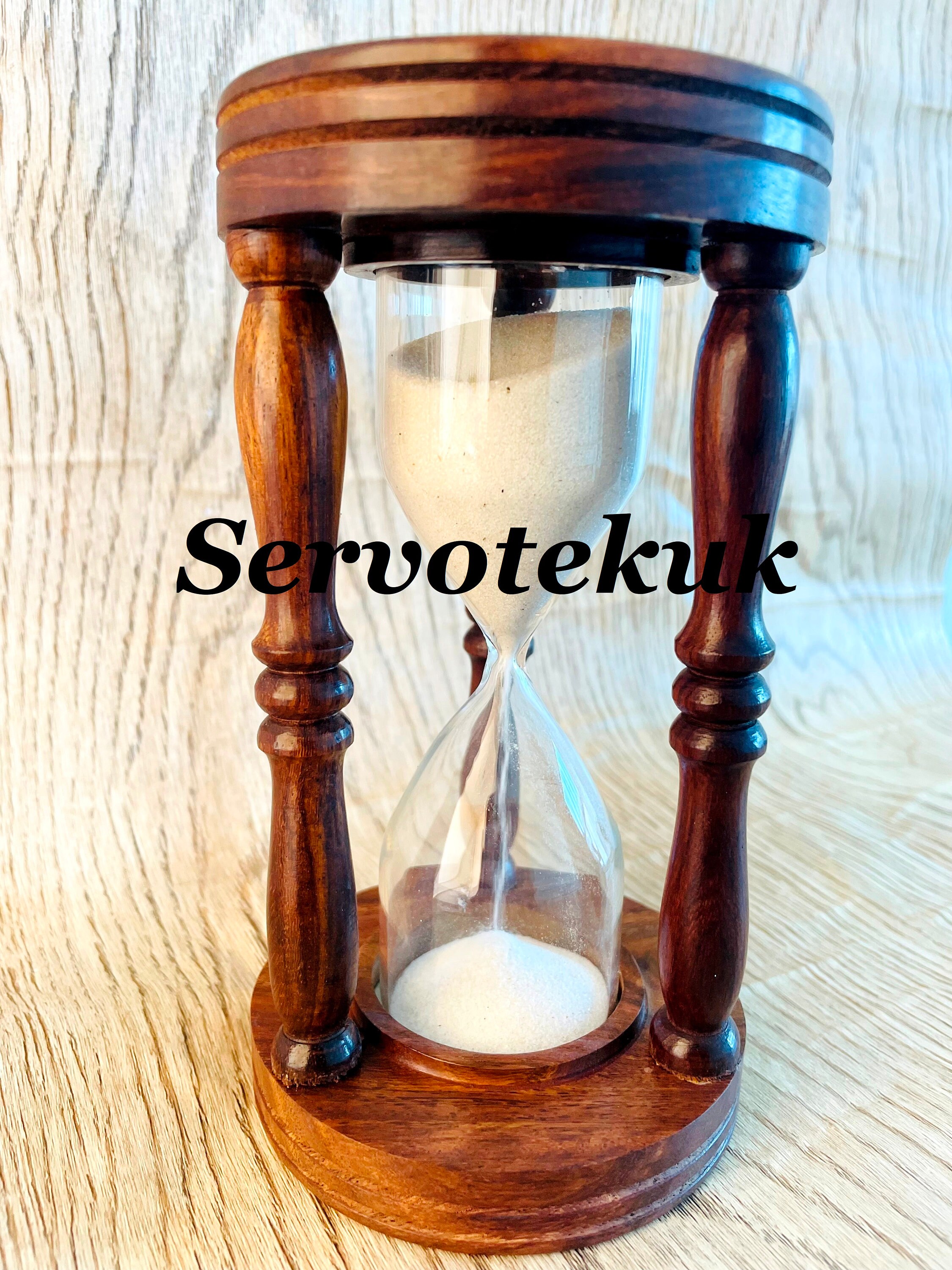Handcrafted Wooden Sand Timer\ Handmade Hourglass\ 5 Minutes Timer ...