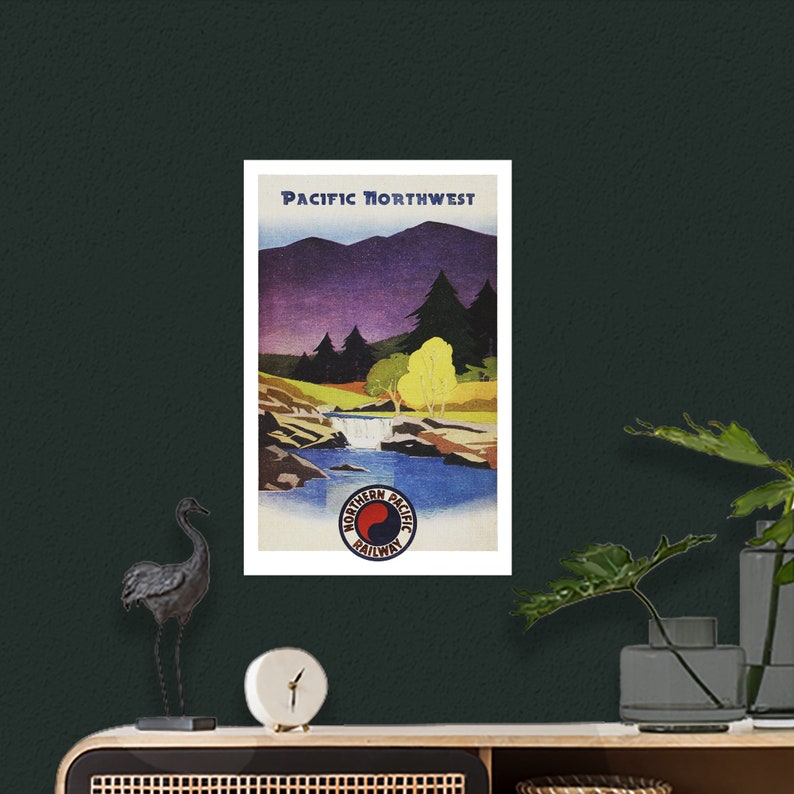 Northern Pacific Railway Pacific Northwest Poster PNW Vintage - Etsy