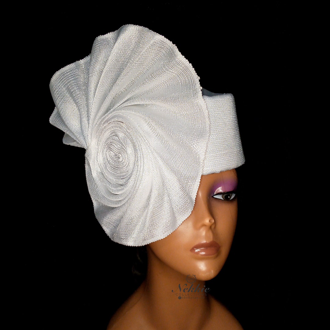 White Gele, Zara Cap, Asooke, African Attire, Autogele, Nigeria Headtie ...