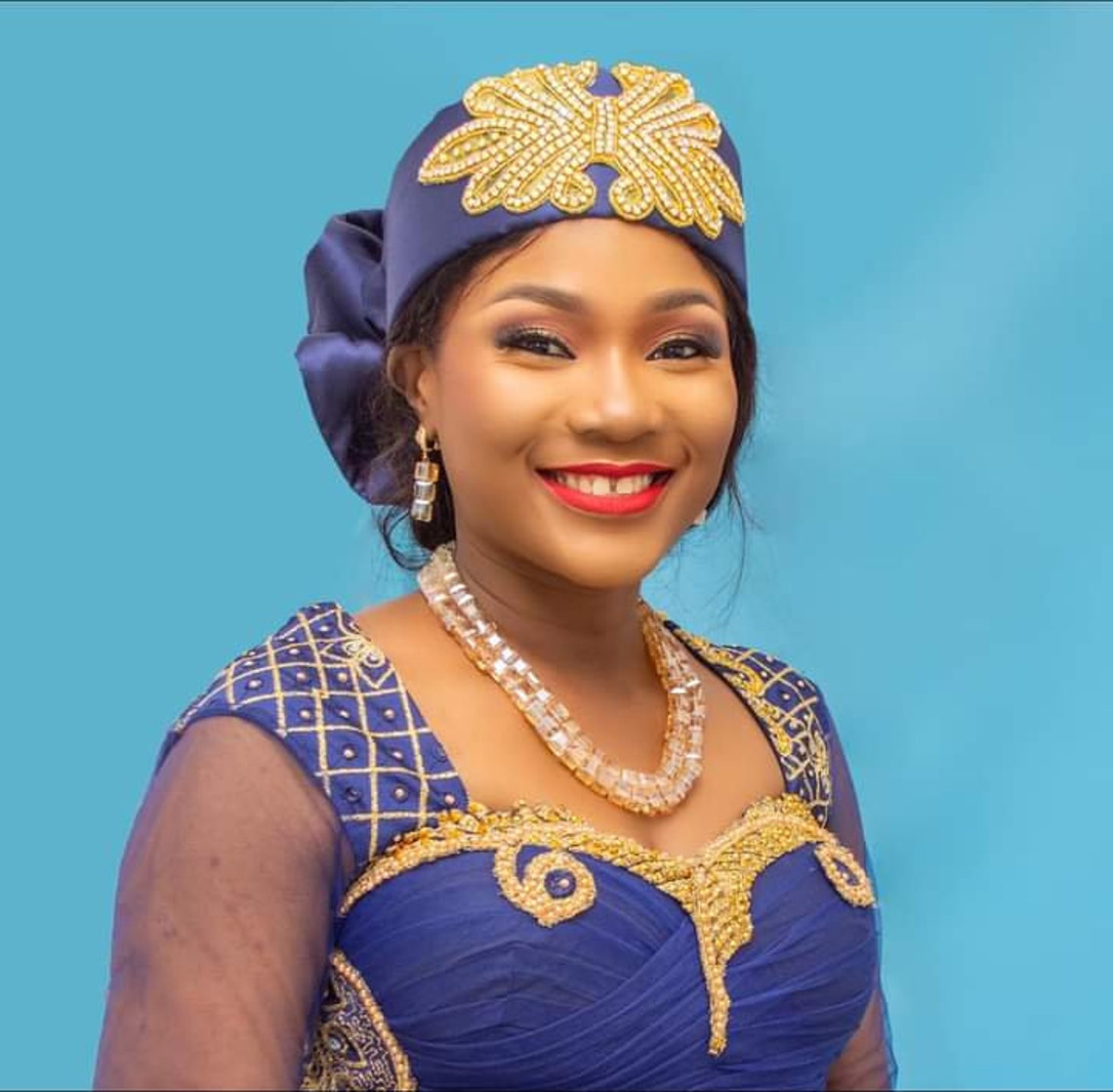 Zara Cap, Navy Blue Turban, Women Cap, African Headwear, Wedding Hat ...