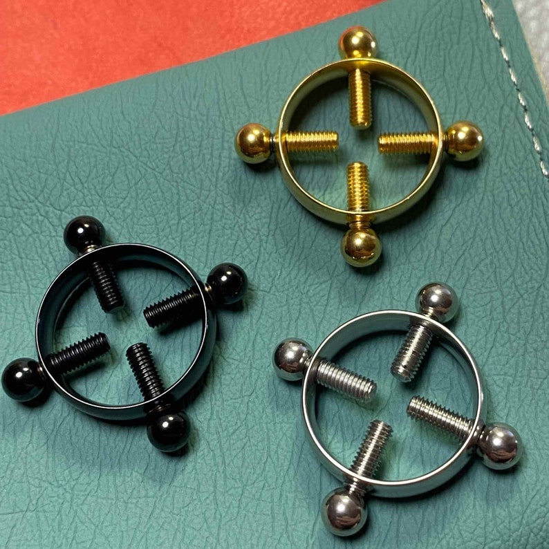 316L Silver Blossom Nipple Ring - Non-piercing, Adjustable Fake ...