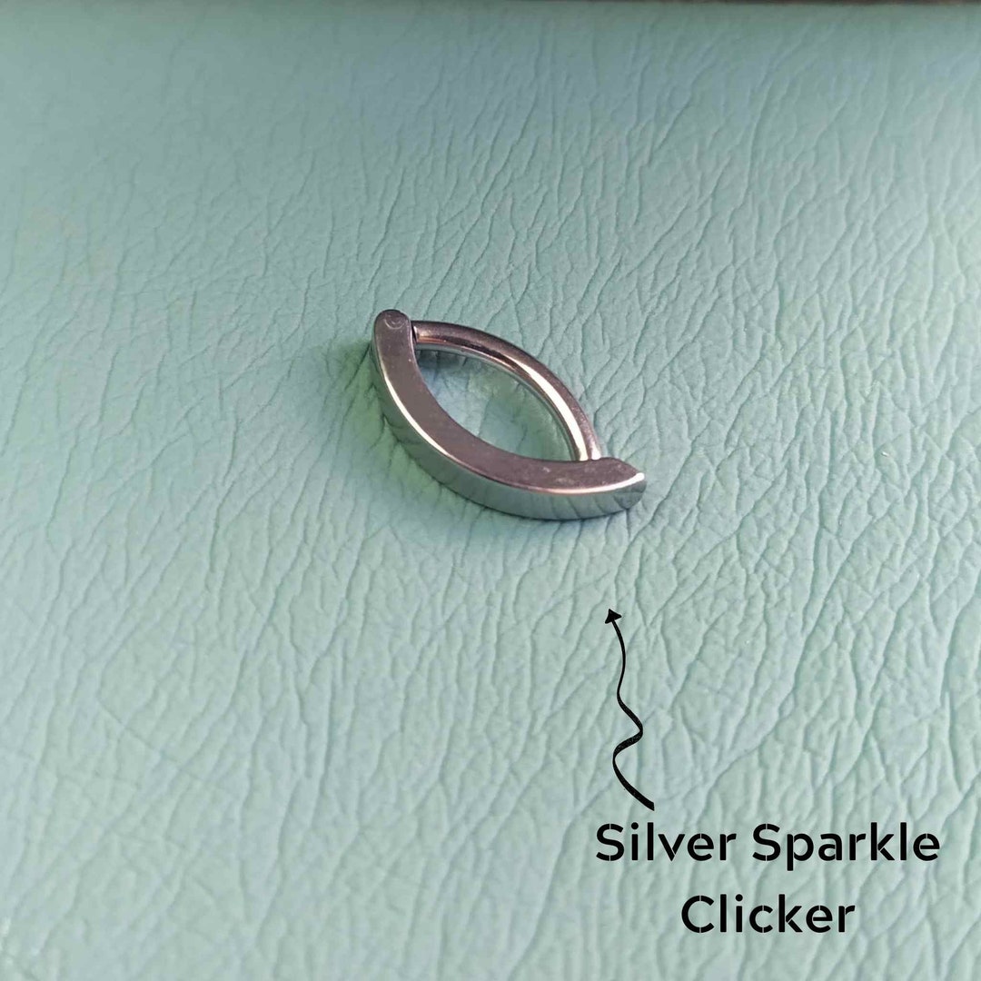 316L Silver Clicker Ring,belly Button Ring, Dainty Internally Threaded ...