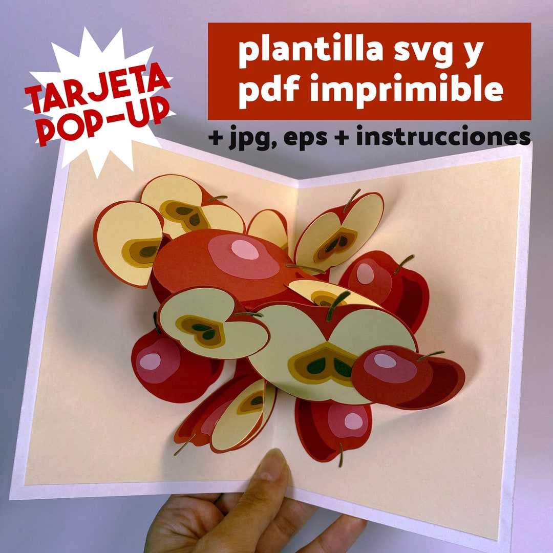 Plantilla SVG Tarjeta Pop-Up emergente para Cricut o plotter - Etsy México