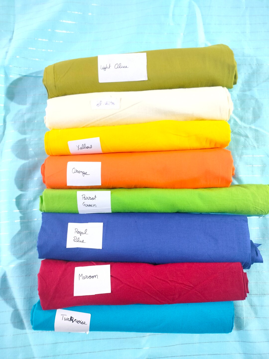 Unstitched Pure Cotton Fabric Self Design Dress Making Material and ...