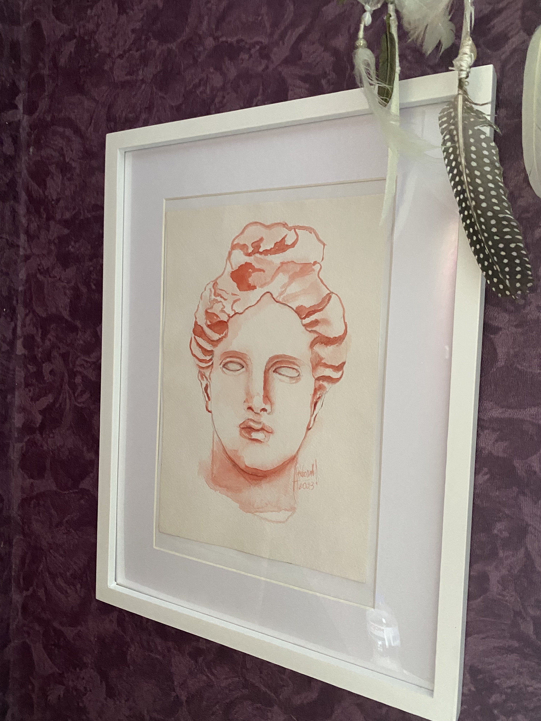 Aphrodite Watercolor Painting Framed Cyprus - Etsy