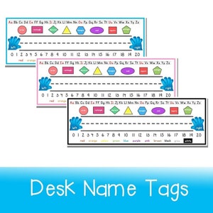 Classroom Desk Name Tags - Etsy