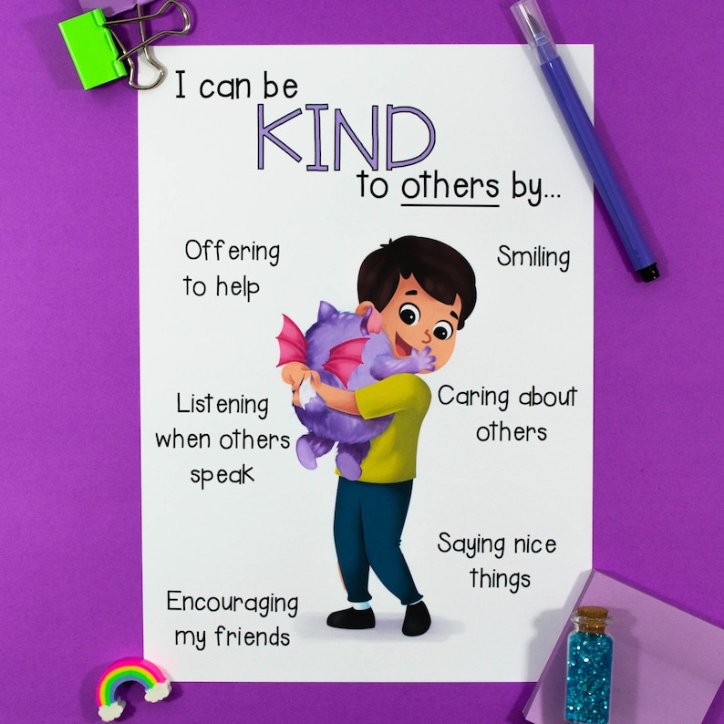 I Can Be Kind to Myself & Others - Kindness Posters - Etsy
