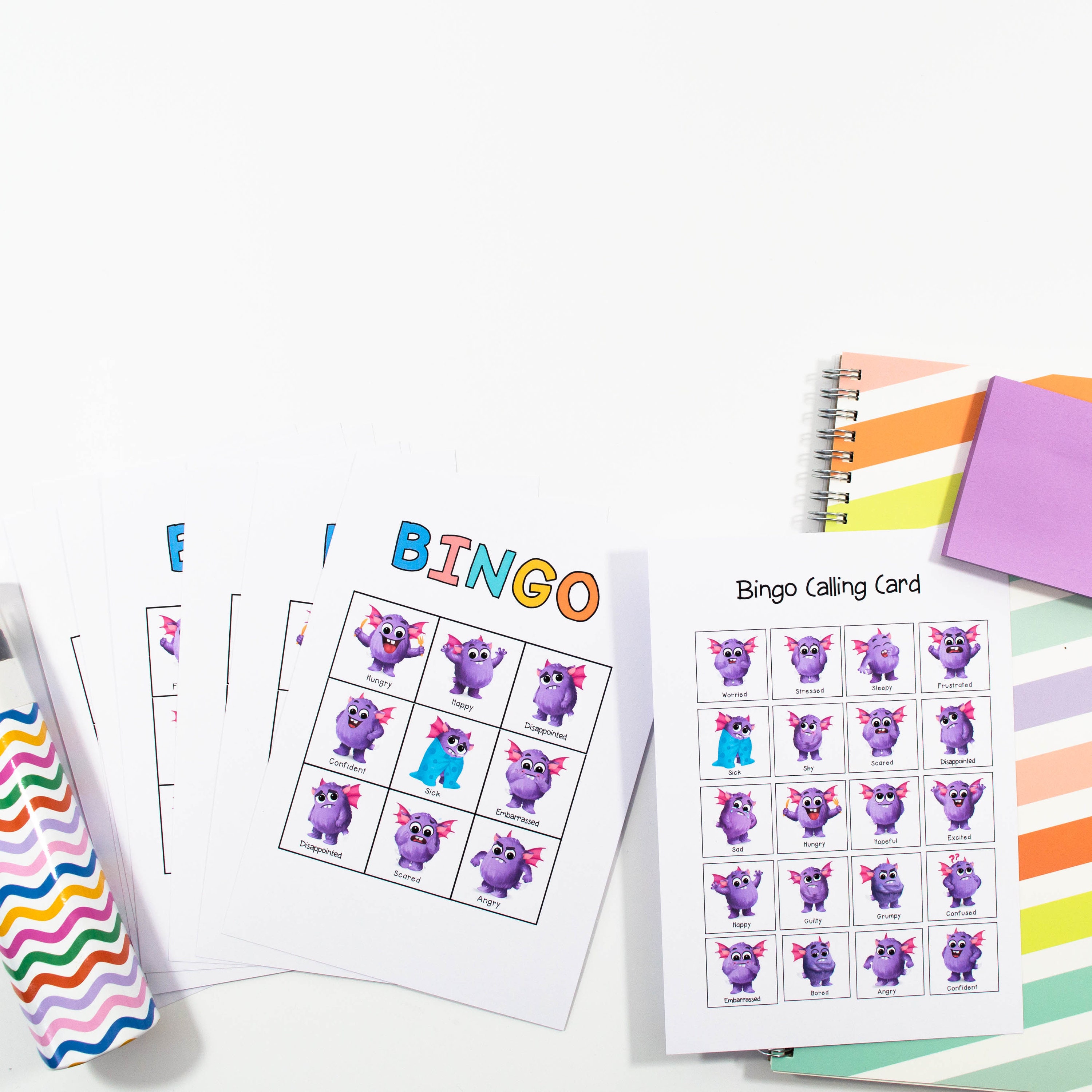 Emotions Bingo - Printable Game for Teaching Emotions - Etsy
