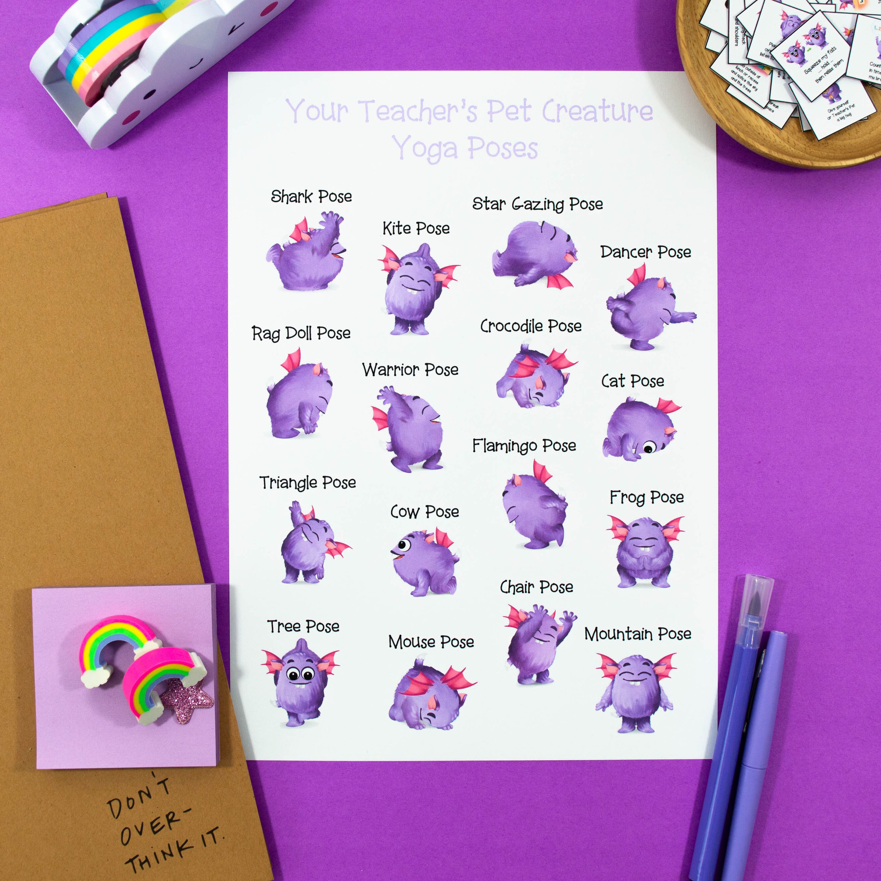 Yoga Poses Cards & Poster Mindfulness in Early Childhood and Primary ...