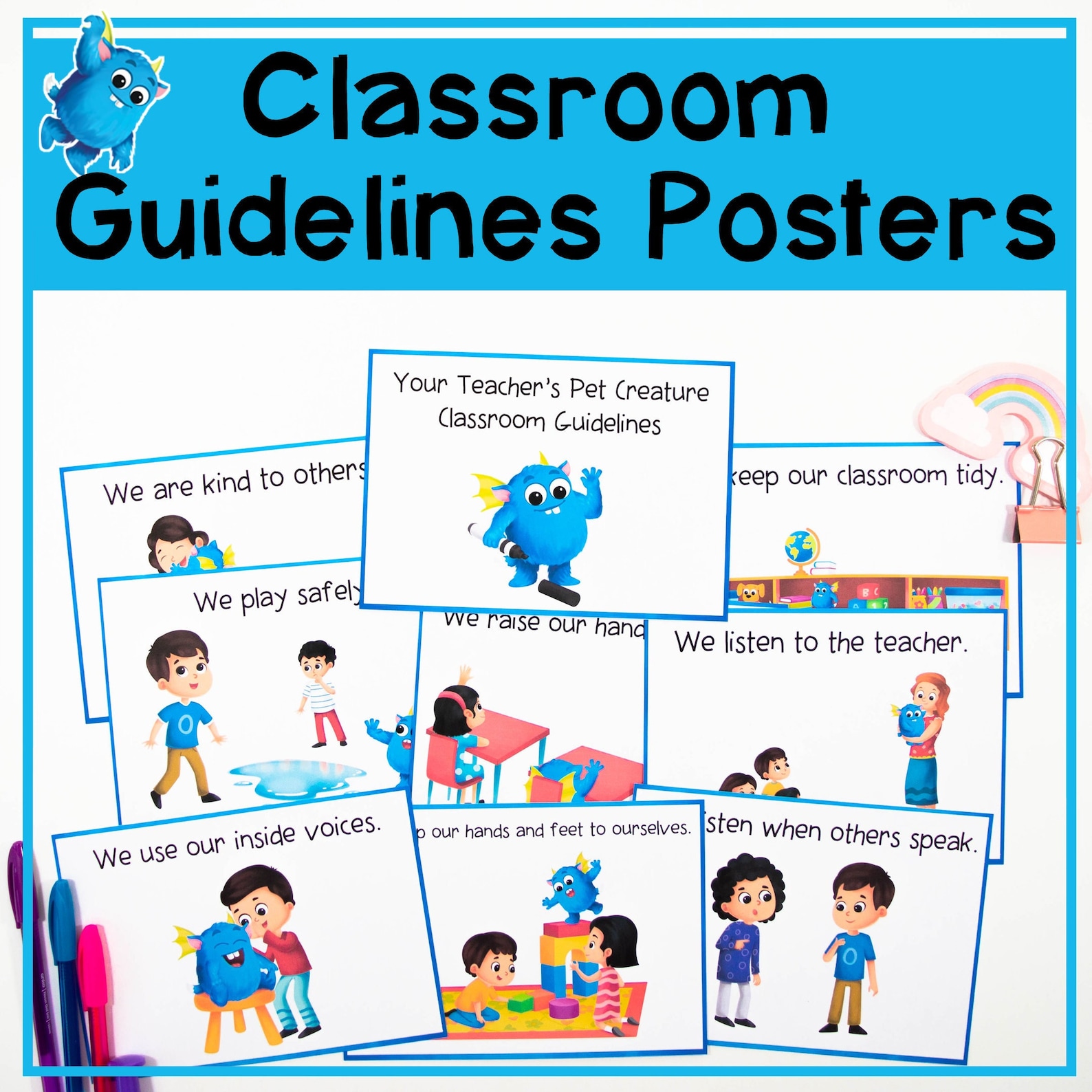Classroom Rules / Classroom Guidelines Posters Pack for Classroom ...