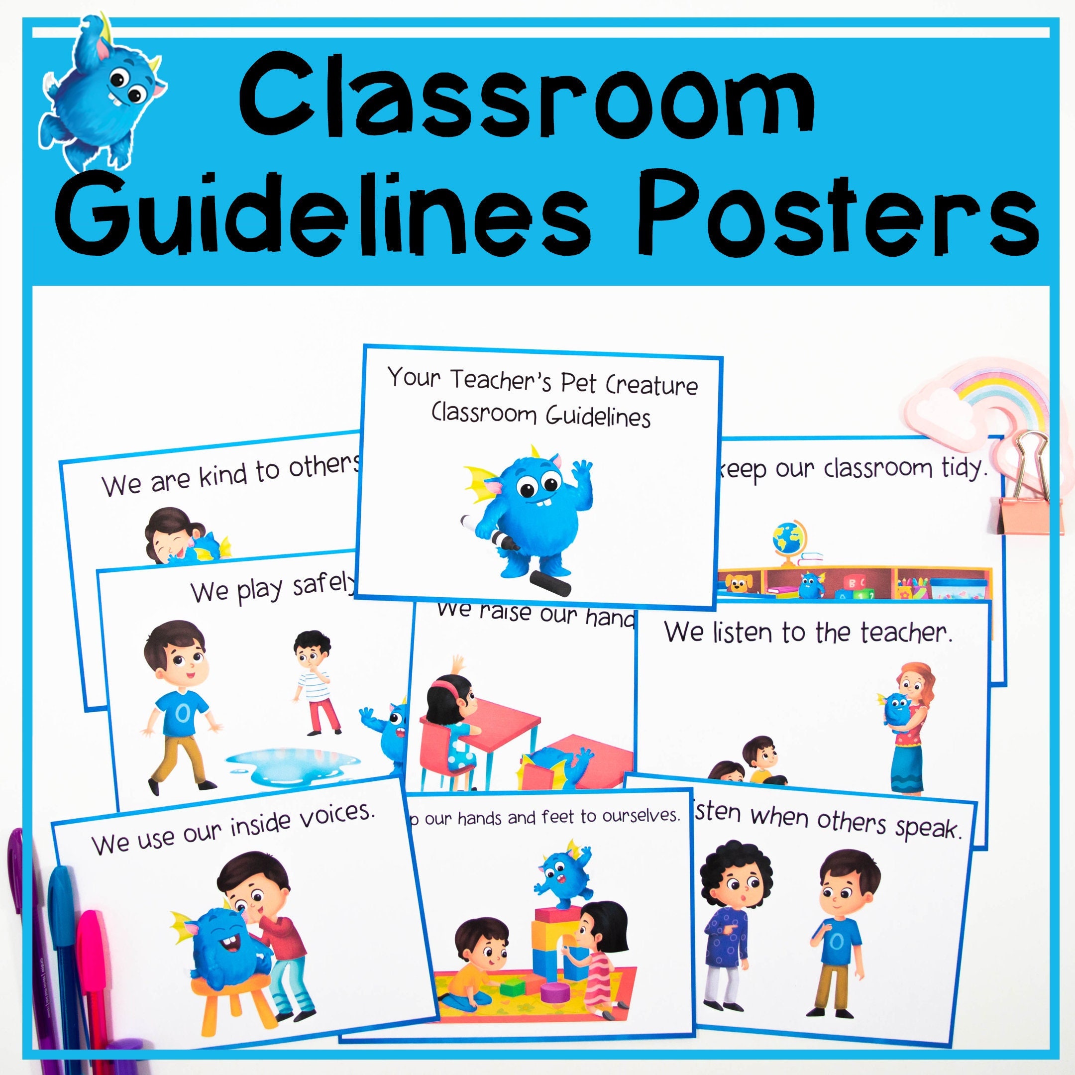 Classroom Rules / Classroom Guidelines Posters Pack for Classroom ...