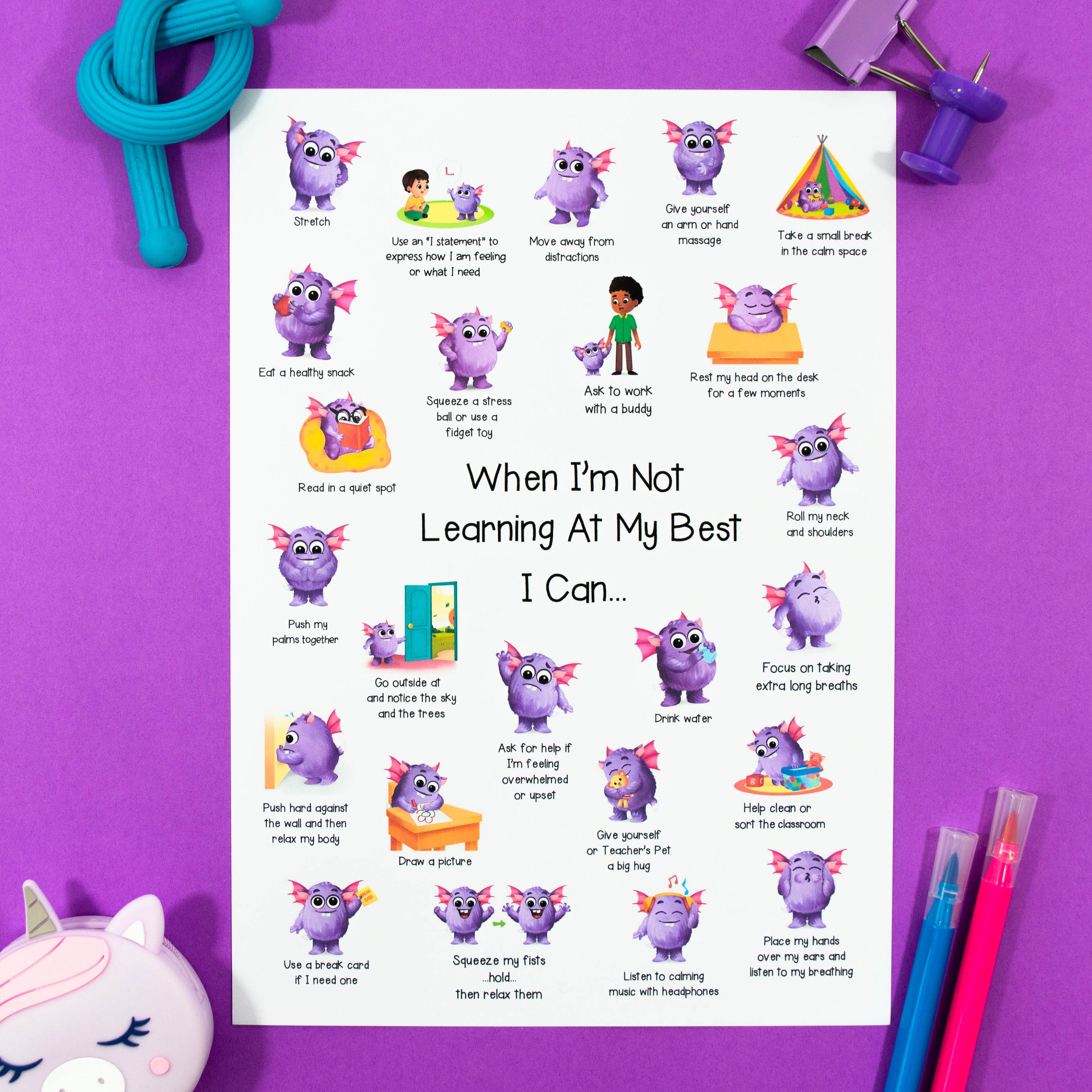 Calming Posters Kids, Calming Strategies for Kids, Calming Strategies ...