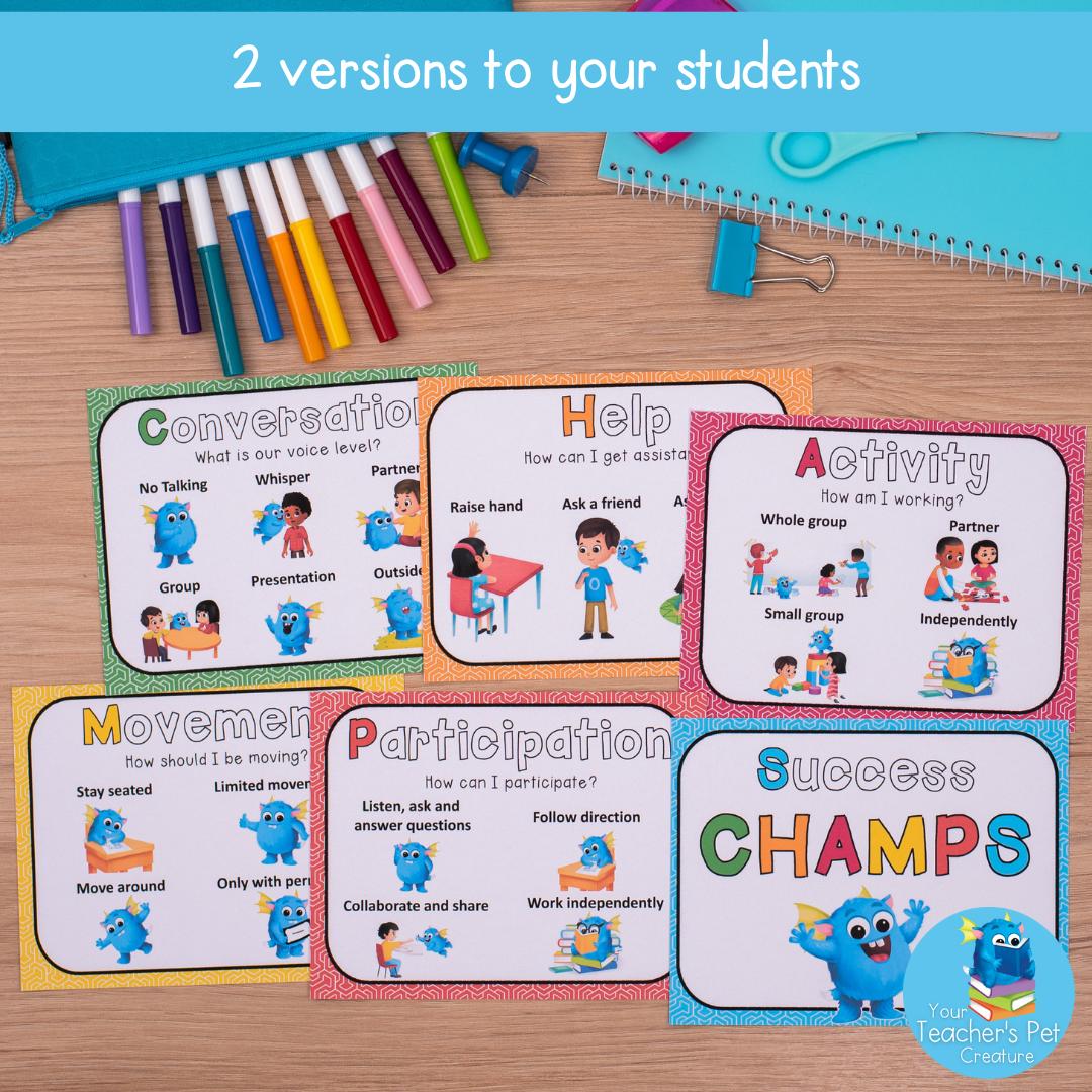 CHAMPS Posters for the Classroom - Upper & Lower Primary - PDF and ...