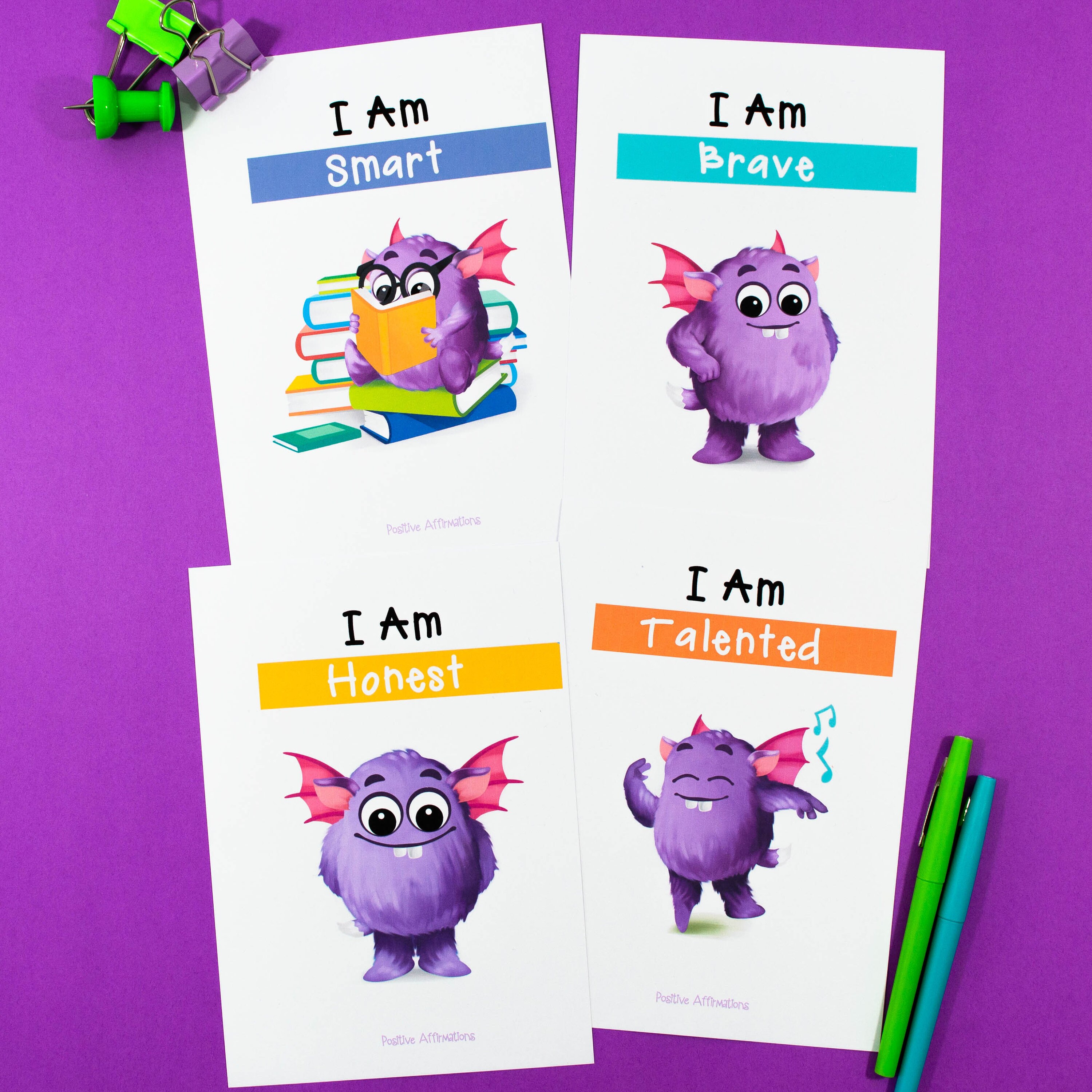 Positive Affirmation Posters Positive Mindset Poster Pack for A4 or A3 ...