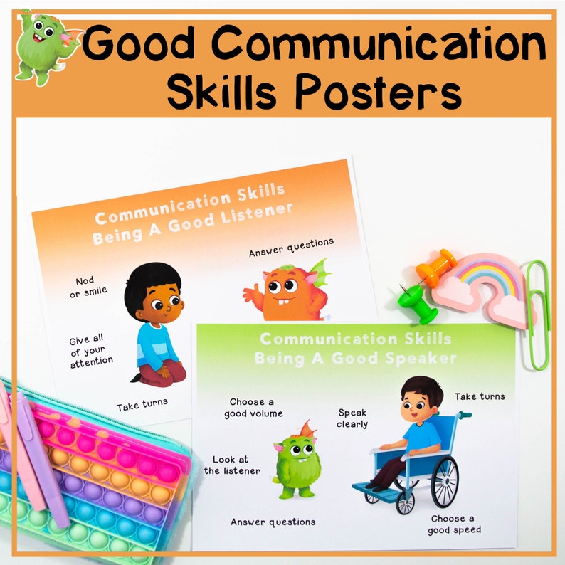 Good Communication Skills Posters - Classroom Printable - Etsy